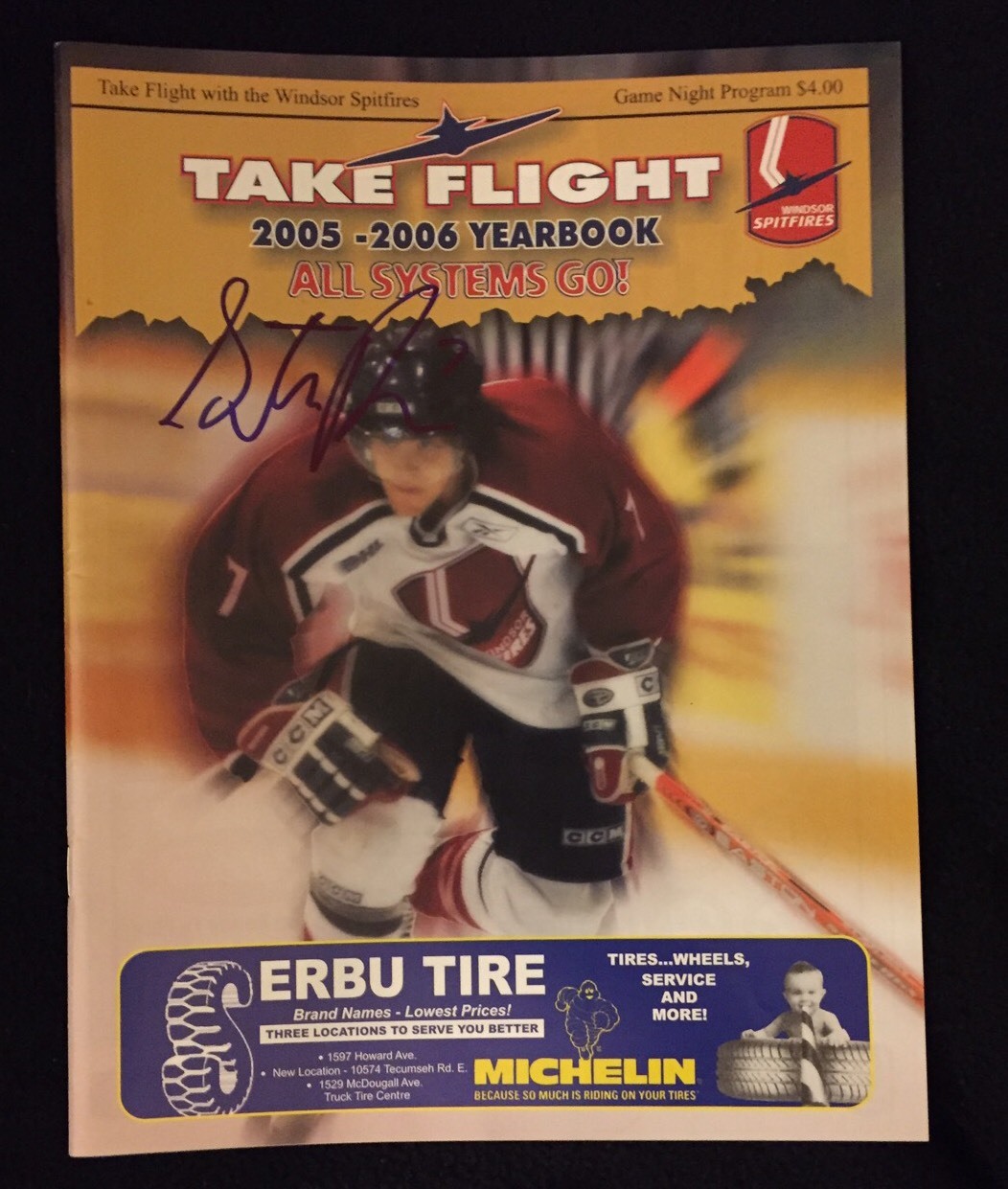 Steve Downie Signed Windsor Spitfires Game Program Philadelphia Flyers ...