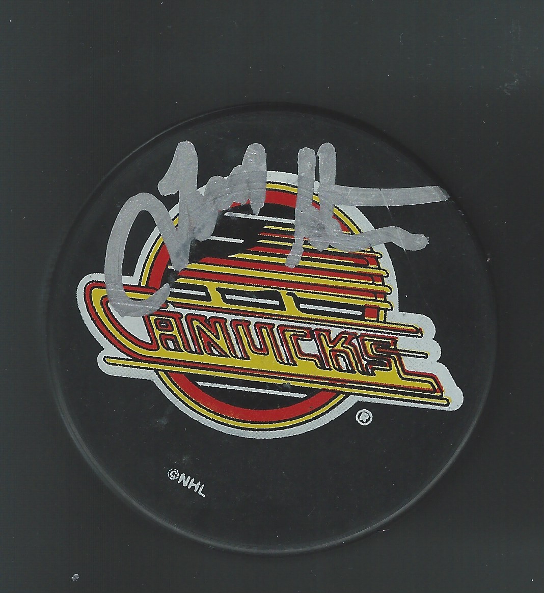 Tim Hunter Signed Vancouver Canucks Puck | Autographia