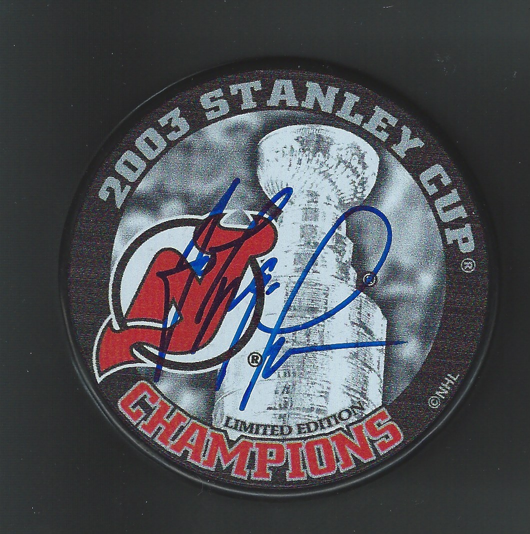 John MacLean Signed New Jersey Devils 2003 Stanley Cup Champions Puck ...