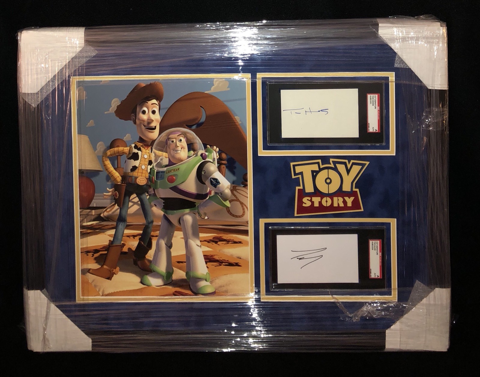 TOY STORY WOODY & BUZZ LIGHTYEAR TIM ALLEN & TOM HANKS SIGNED CUT ...