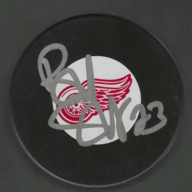 Brad Stuart Signed Detroit Red Wings Puck | Autographia