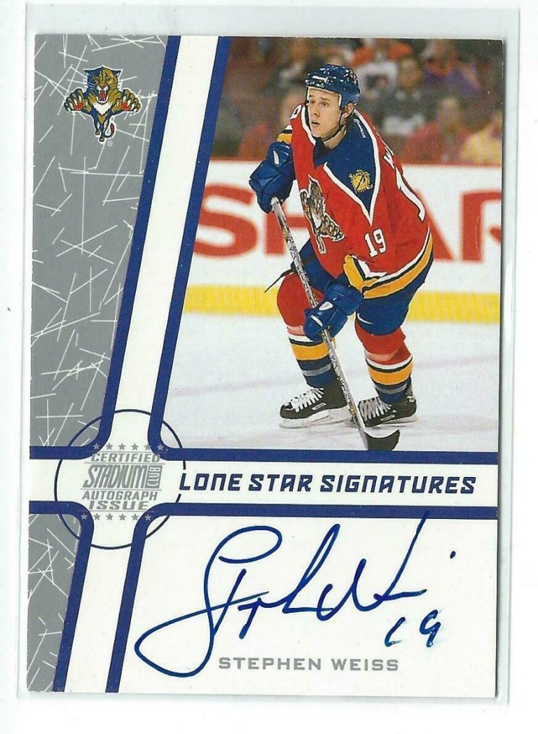 Stephen Weiss 2002/03 Topps Stadium Club Lone Star Signatures Card LS ...