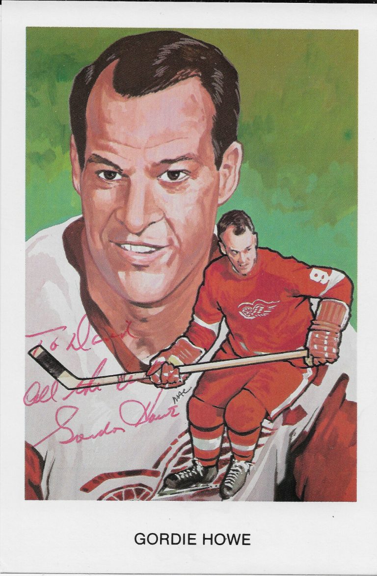Gordie Howe Signed 1983 Hockey Hall Of Fame Cartophilium Postcard ...