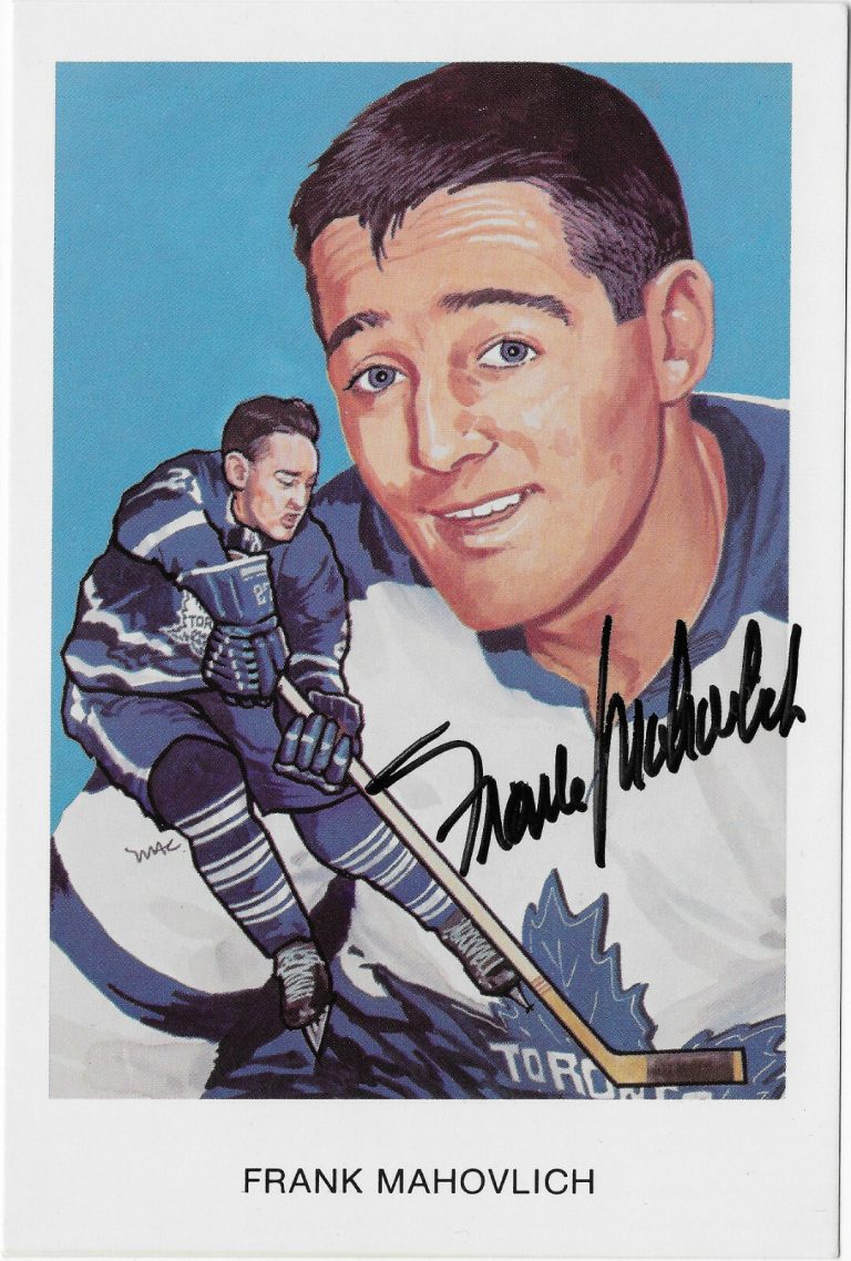 Frank Mahovlich Signed 1983 Hockey Hall Of Fame Cartophilium Postcard ...