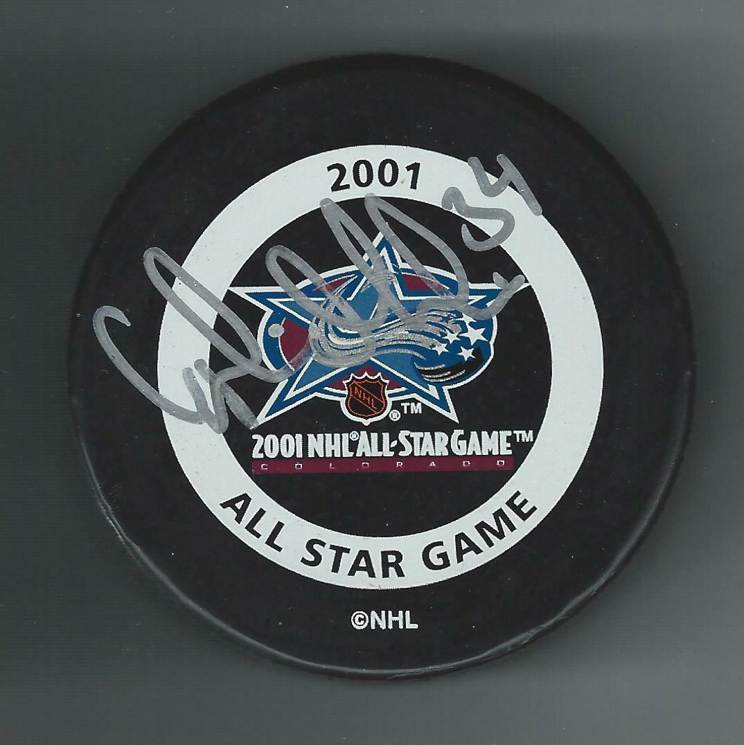 Fredrik Modin Signed 2001 NHL All Star Game Official Game Puck Tampa ...