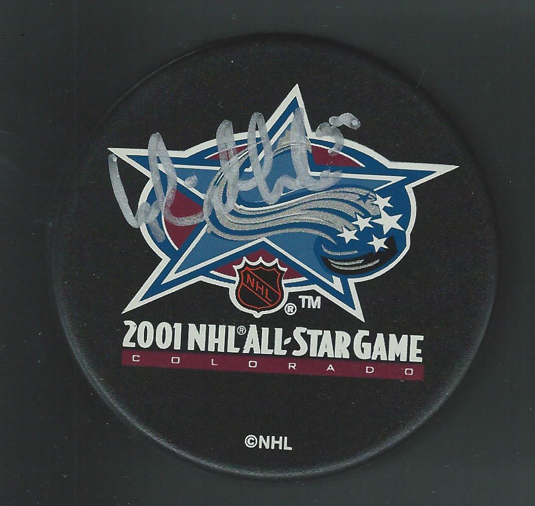 Fredrik Modin Signed 2001 NHL All Star Game Puck Tampa Bay Lightning ...