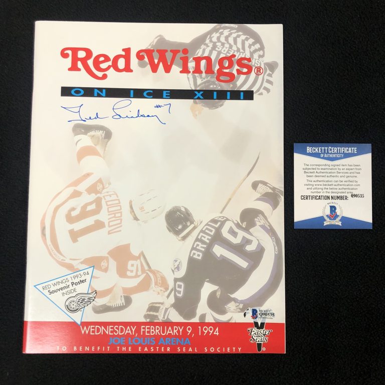 Ted Lindsay Signed Detroit Red Wings On Ice XIII 1994 Event Program ...