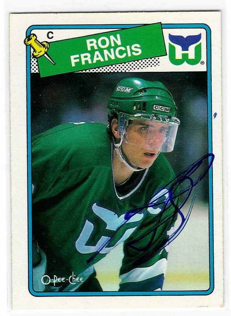 Ron Francis Signed 1988/89 O-Pee-Chee Card #52 Seattle Kraken | Autographia