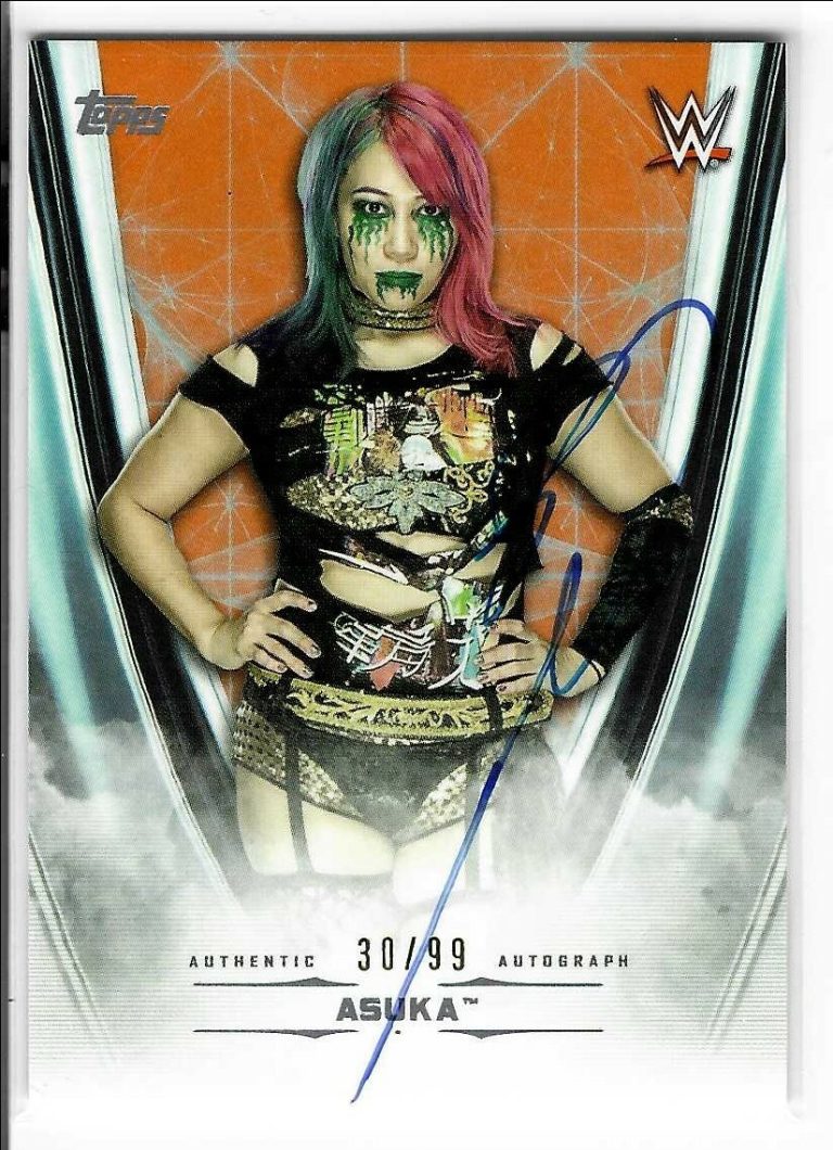 Asuka 2020 Topps Undisputed WWE Raw Orange Autograph Card A-AS 30/99 ...