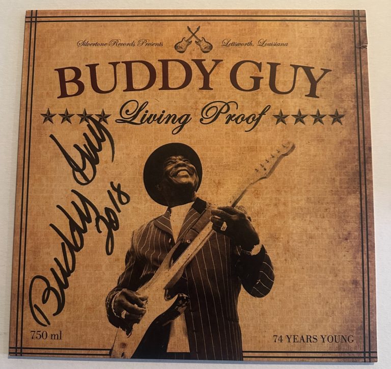 BUDDY GUY Signed Living Proof hLP ALBUM COVER Beckett Auth (BAS ...