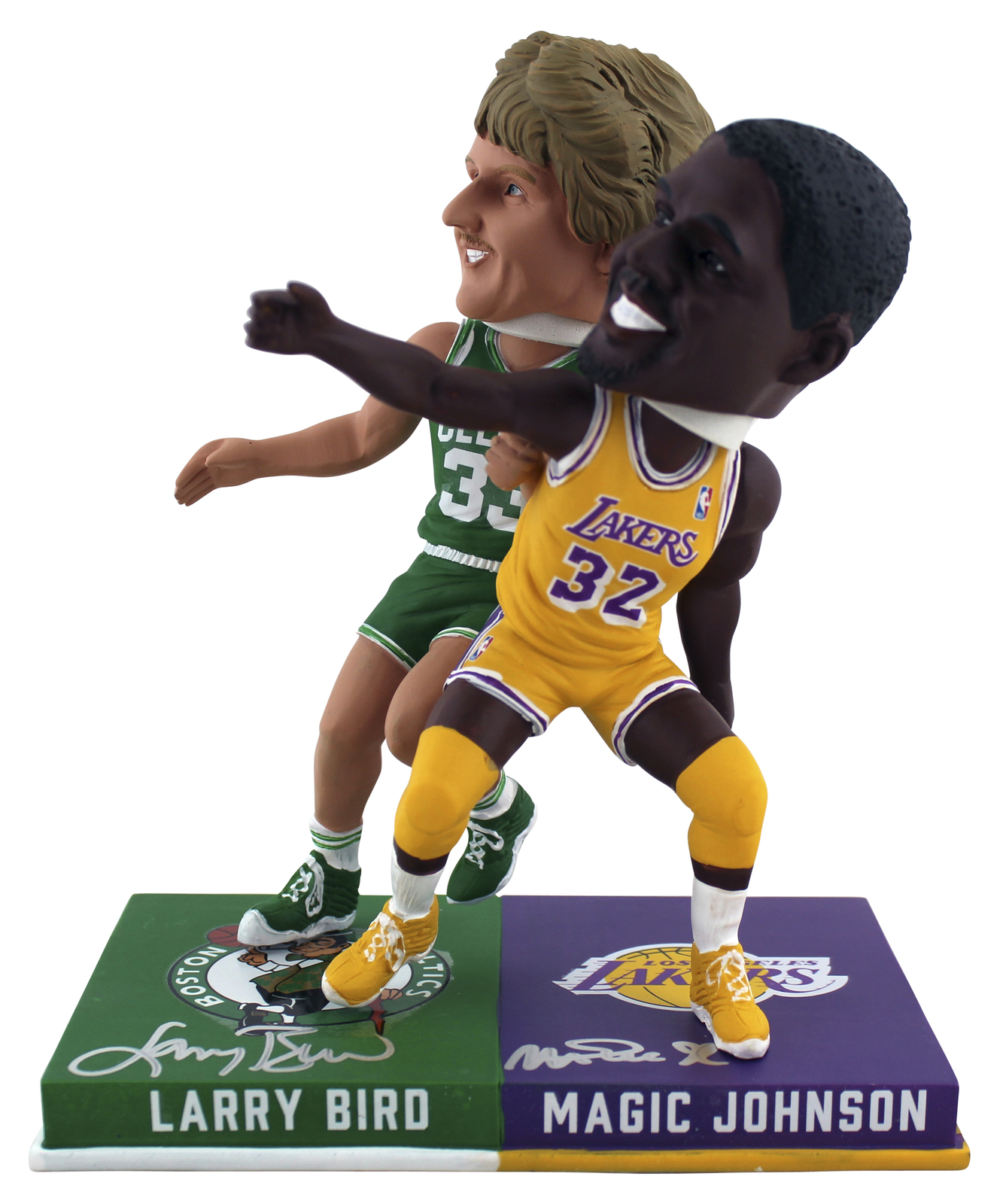 Magic Johnson & Larry Bird Signed One on One Exclusive NBA Bobblehead ...