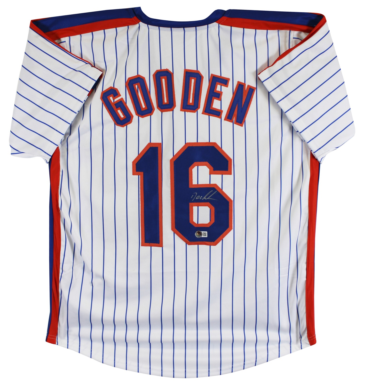 Doc Gooden Authentic Signed White Pinstripe Pro Style Jersey ...