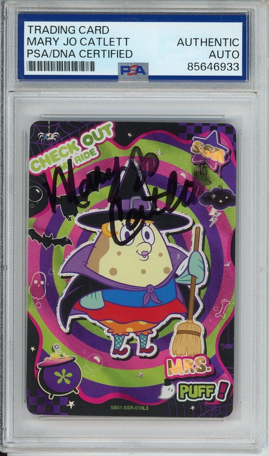 2025 SPONGEBOB SQUAREPANTS MRS PUFF RARE CARD SIGNED MARY JO CATLETT ...