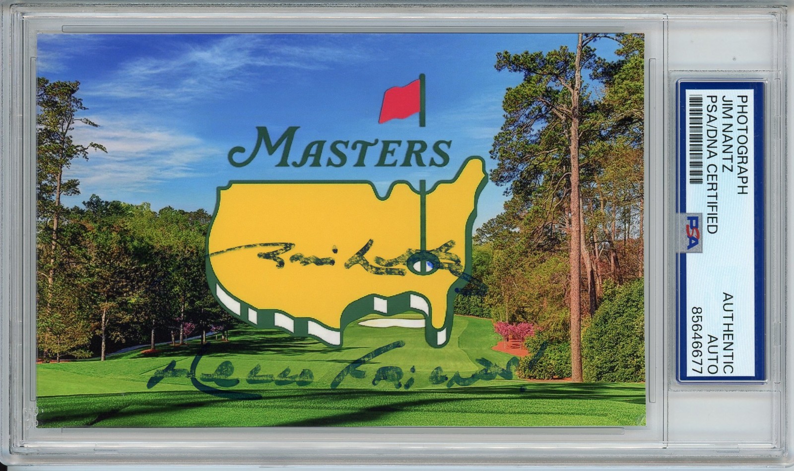 JIM NANTZ SIGNED MASTERS LOGO PICTURE PSA DNA COA AUTOGRAPH HELLO ...
