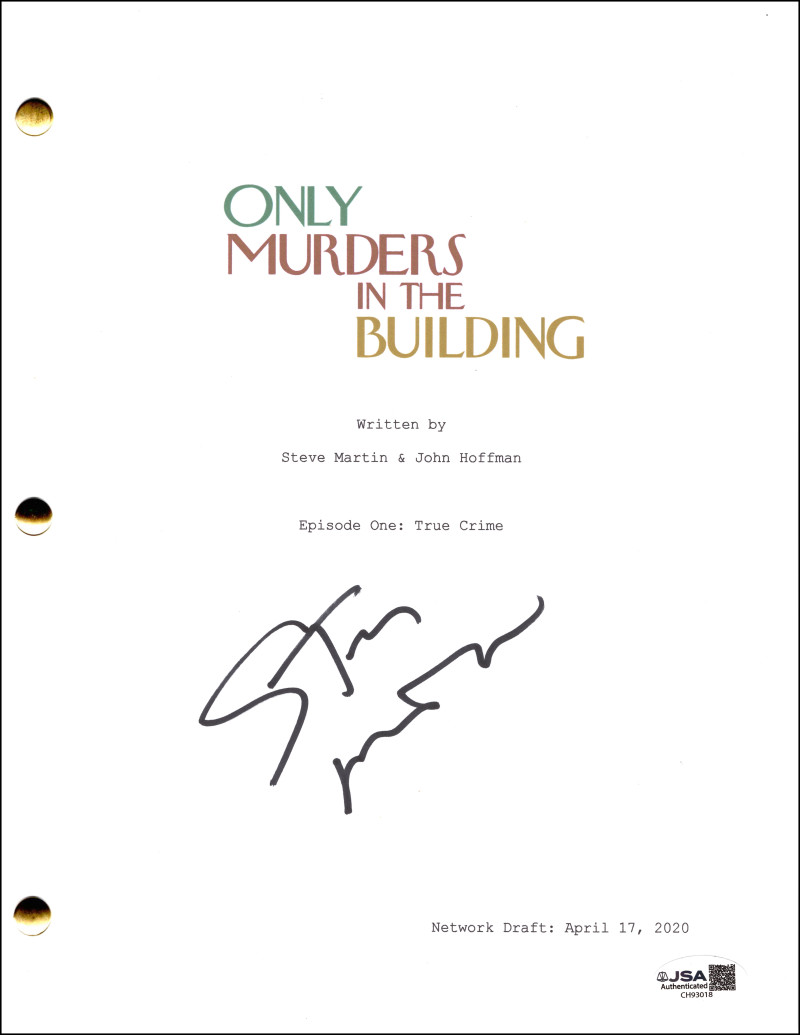 Steve Martin Signed Autograph Only Murders In the Building Pilot Script ...