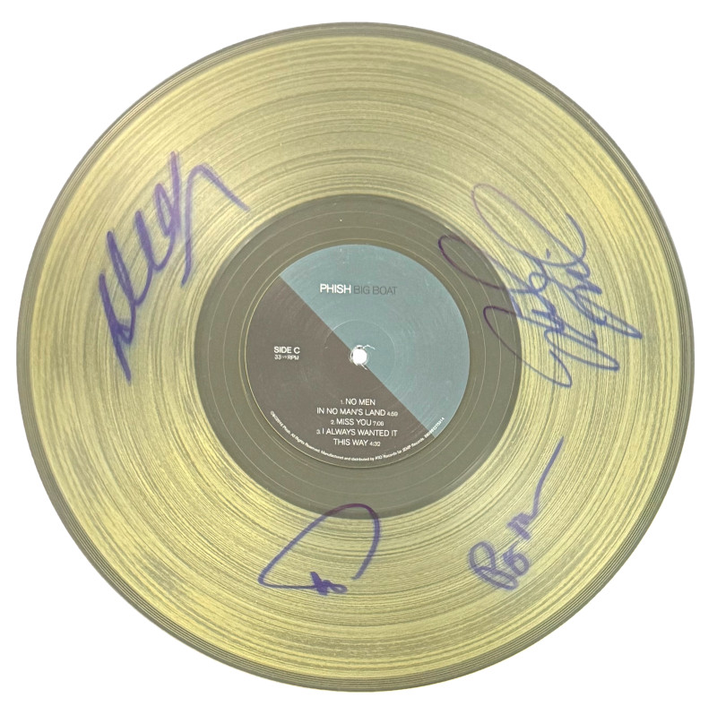 Phish Full Band Signed Autograph Vinyl Record Disc - Jon Fishman +3 w ...