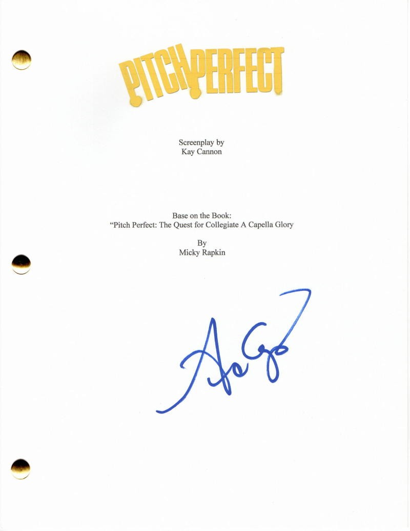 ANNA CAMP SIGNED AUTOGRAPH - PITCH PERFECT FULL MOVIE SCRIPT - REBEL ...
