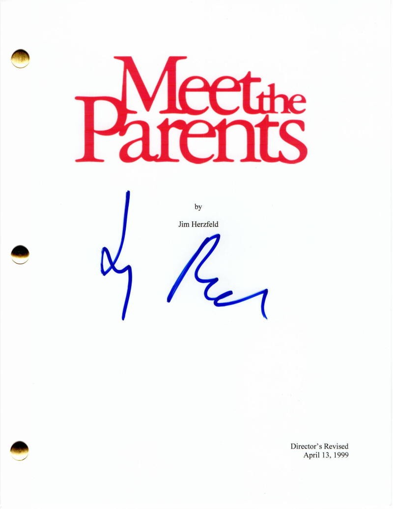 JAY ROACH SIGNED AUTOGRAPH - MEET THE PARENTS FULL MOVIE SCRIPT ...