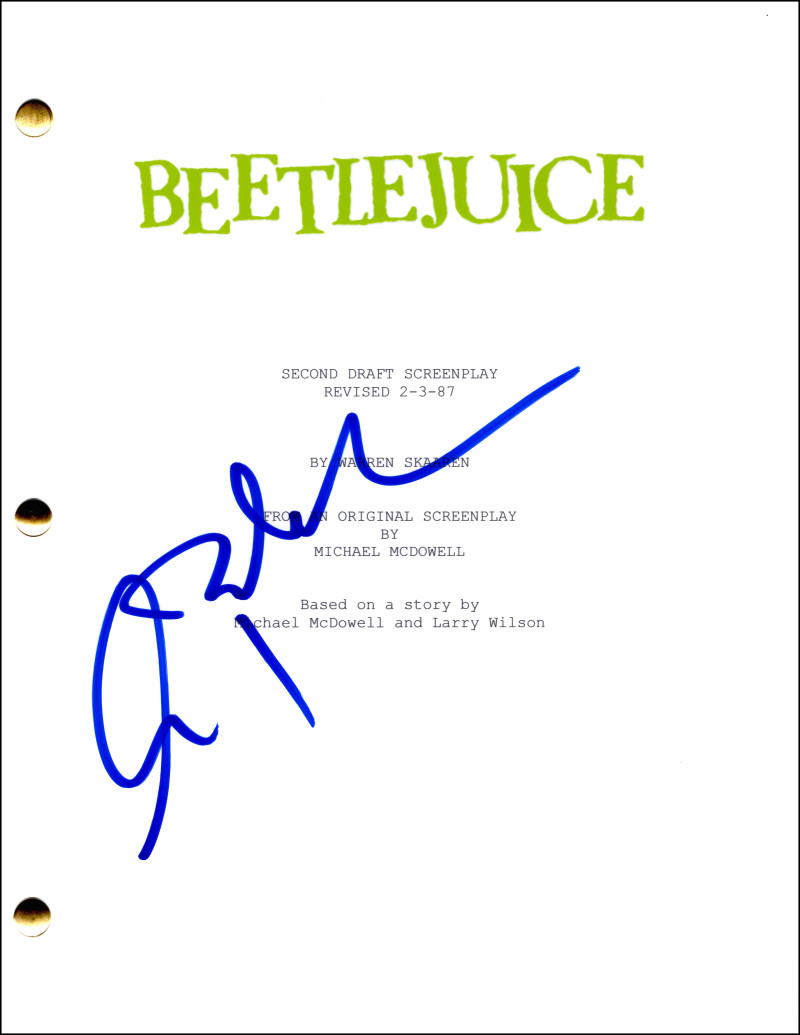 Alec Baldwin Signed Autograph Tim Burton Beetlejuice Movie Script ...