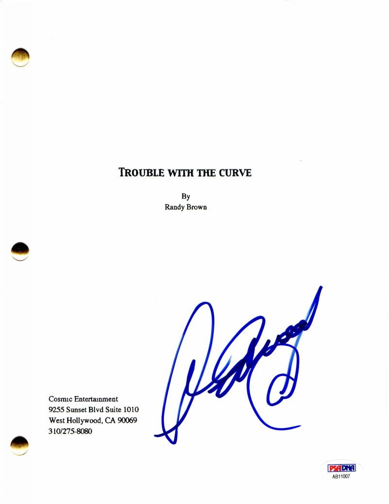 CLINT EASTWOOD & AMY ADAMS SIGNED AUTOGRAPH -TROUBLE WITH THE CURVE ...