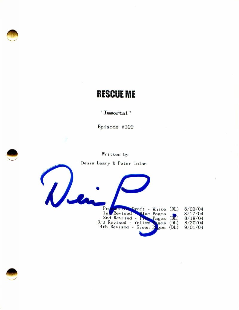 DENIS LEARY SIGNED AUTOGRAPH - RESCUE ME EPISODE SCRIPT - A BUG'S LIFE ...
