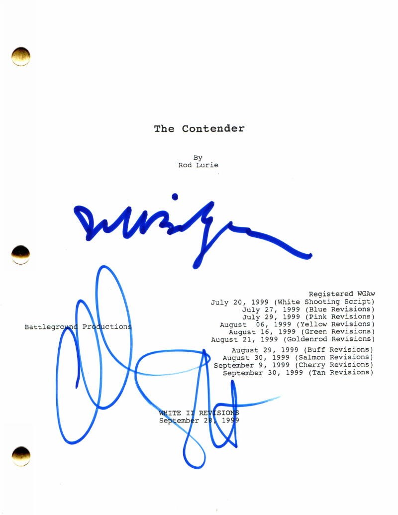 JEFF BRIDGES & CHRISTIAN SLATER SIGNED AUTOGRAPH - THE CONTENDER MOVIE ...