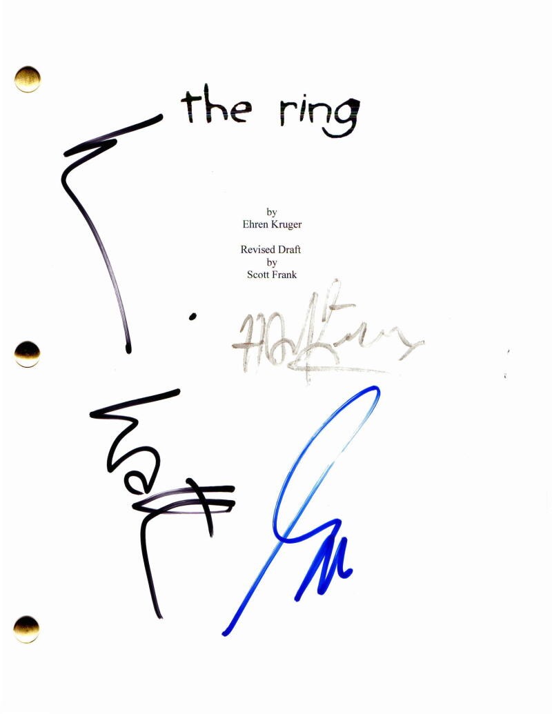 NAOMI WATTS, GORE VERBINSKI, HANS ZIMMER SIGNED AUTOGRAPH THE RING ...
