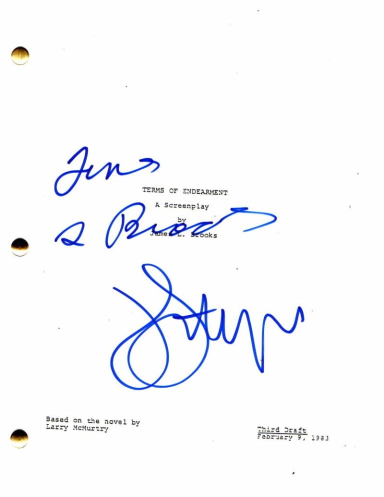 JAMES L BROOKS & JOHN LITHGOW SIGNED AUTOGRAPH -TERMS OF ENDEARMENT ...