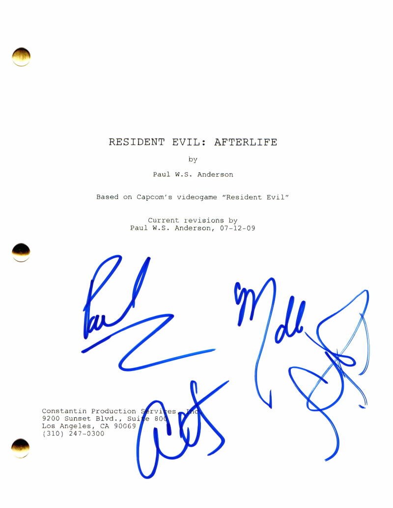 MILLA JOVOVICH +2 CAST SIGNED AUTOGRAPH - RESIDENT EVIL: AFTERLIFE ...