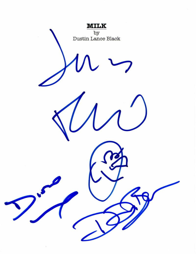 JAMES FRANCO, DIEGO LUNA, DUSTIN LANCE BLACK SIGNED AUTOGRAPH MILK ...