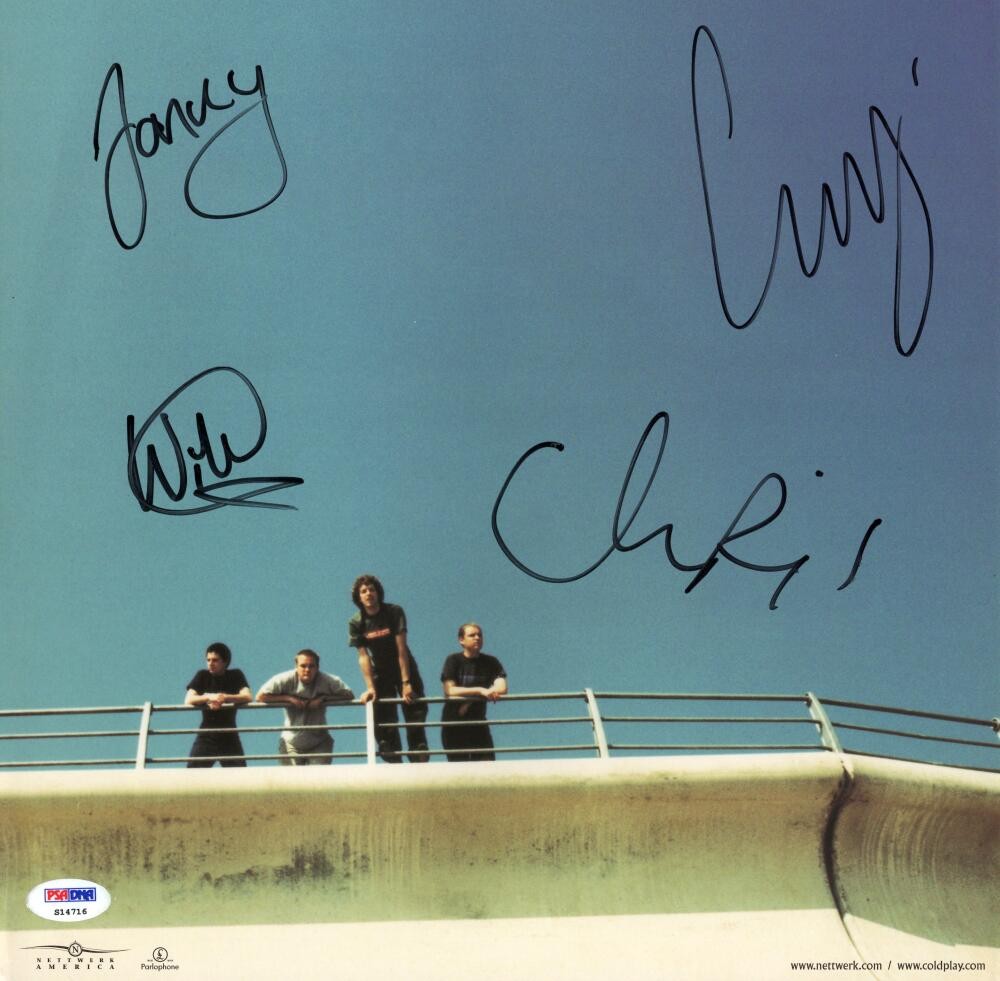 Coldplay Band Signed Autograph 12x12 Parachutes Album Insert - Chris ...