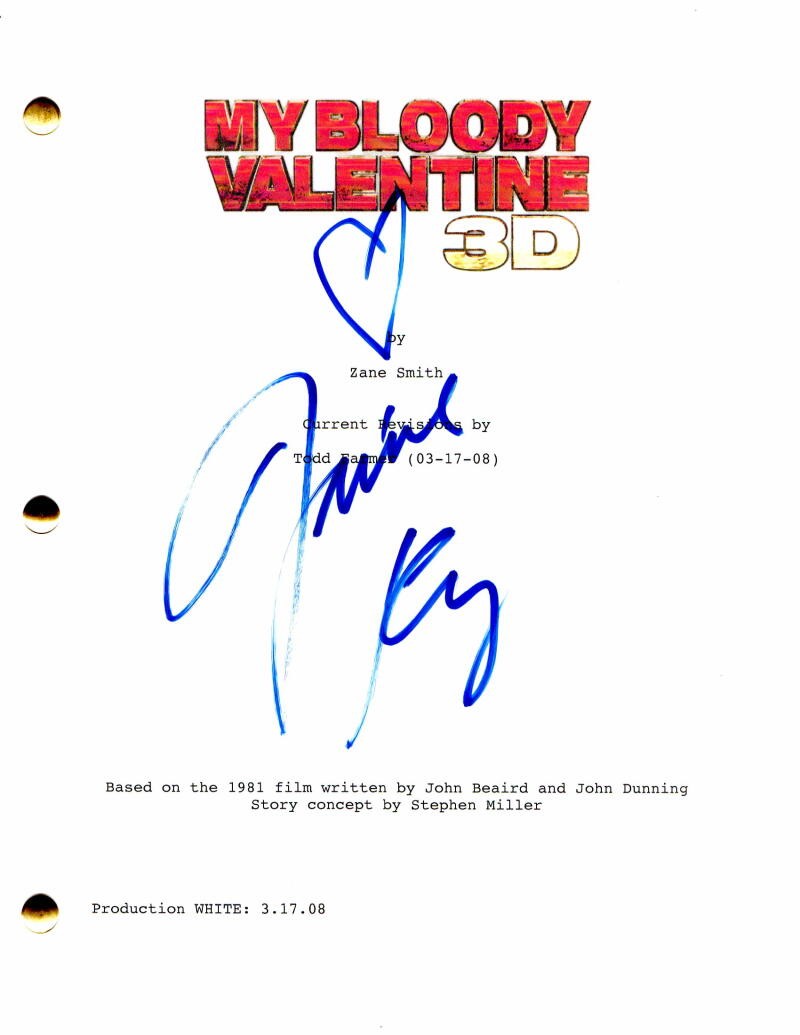 JAIME KING SIGNED AUTOGRAPH - MY BLOODY VALENTINE 3D MOVIE SCRIPT ...