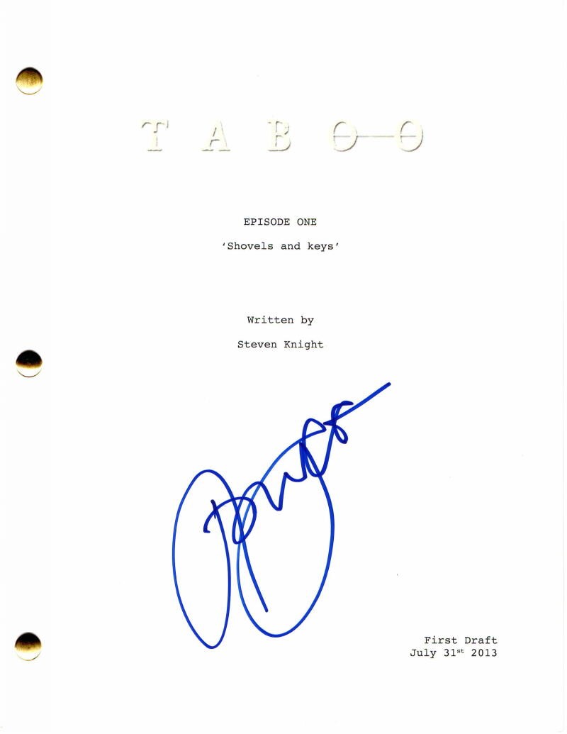 JONATHAN PRYCE SIGNED AUTOGRAPH - TABOO PILOT SCRIPT - STEVEN KNIGHT ...