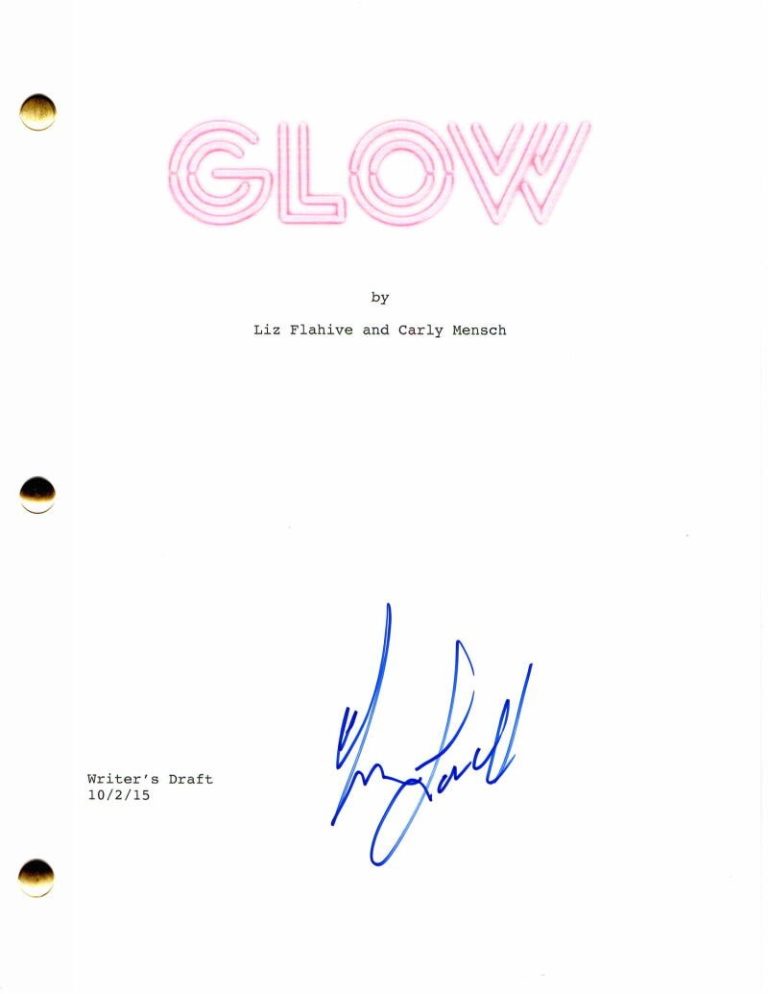 CHRIS LOWELL SIGNED AUTOGRAPH - GLOW PILOT SCRIPT - ALISON BRIE, BETTY ...