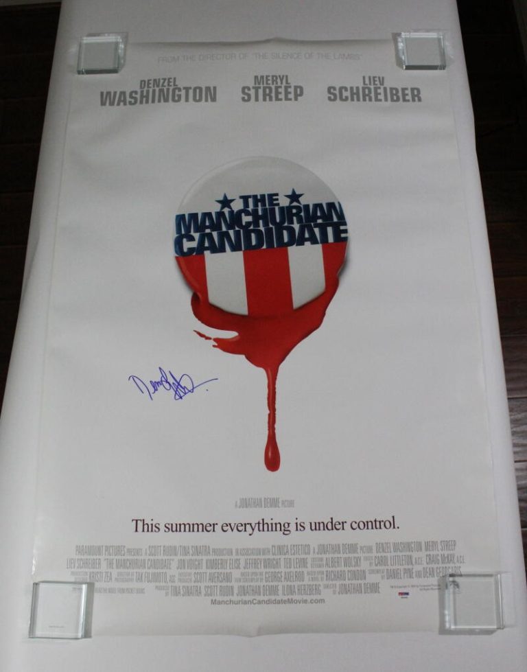 DENZEL WASHINGTON SIGNED AUTOGRAPH THE MANCHURIAN CANDIDATE FULL SIZE ...