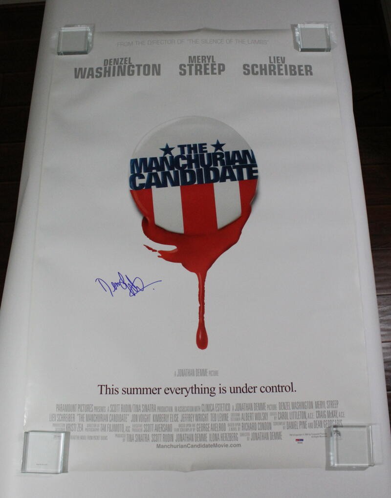 DENZEL WASHINGTON SIGNED AUTOGRAPH THE MANCHURIAN CANDIDATE FULL SIZE ...