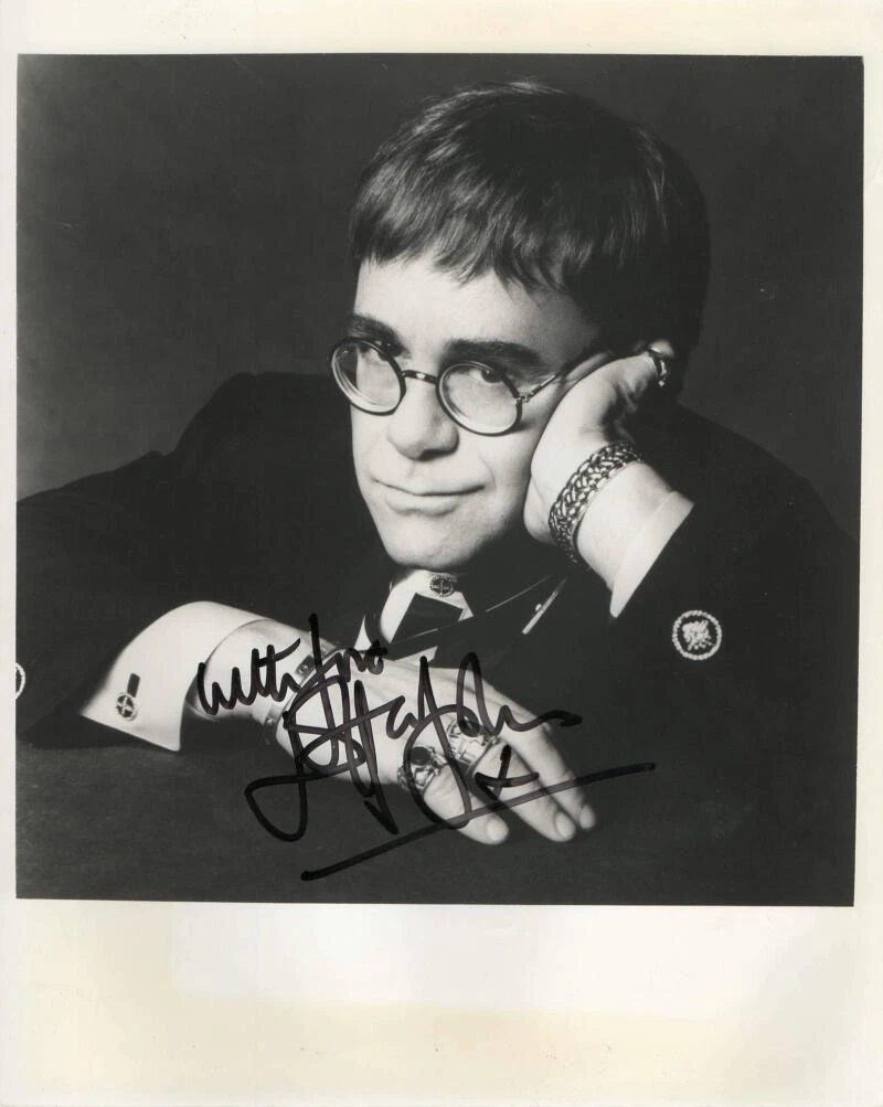 ELTON JOHN SIGNED AUTOGRAPH 8X10 PHOTO - FULL SIGNATURE OF LEGENDARY ...