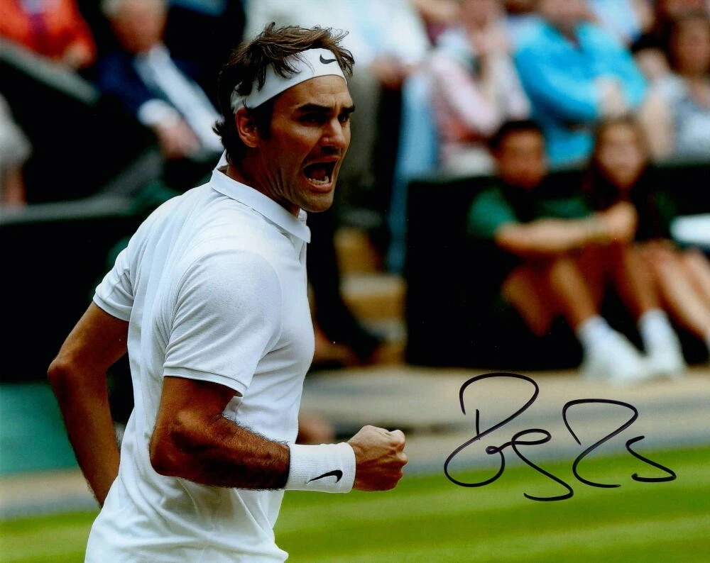 ROGER FEDERER SIGNED AUTOGRAPH 8X10 PHOTO - GREATEST OF ALL TIME ...
