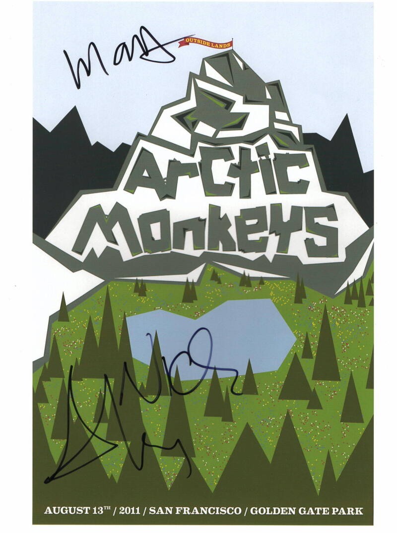 ALEX TURNER & MATT HELDERS SIGNED AUTOGRAPH ARCTIC MONKEYS 8x10 CONCERT ...