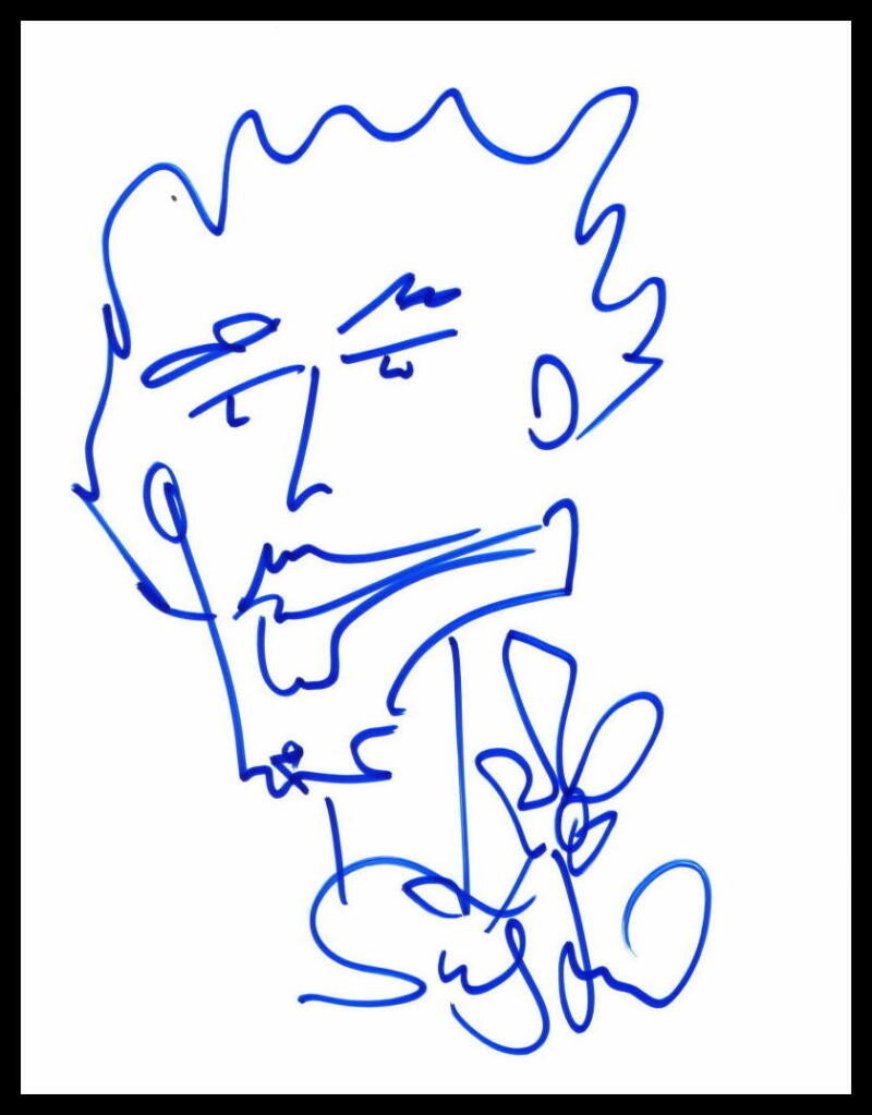 STEFAN LESSARD SIGNED AUTOGRAPH HAND DRAWN SKETCH - DAVE MATTHEWS BAND ...