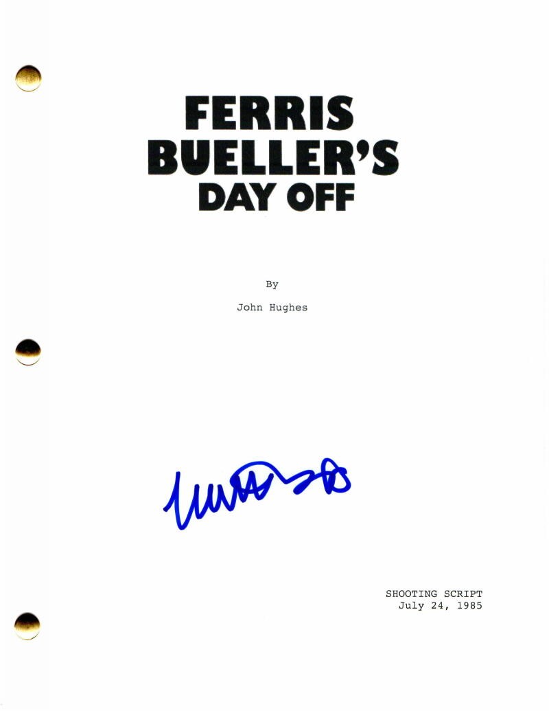MATTHEW BRODERICK SIGNED AUTOGRAPH FERRIS BUELLER'S DAY OFF FULL MOVIE ...