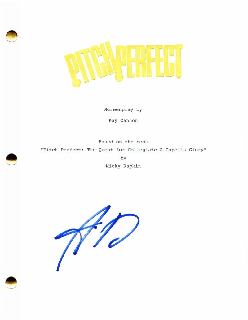 ADAM DEVINE SIGNED AUTOGRAPH PITCH PERFECT FULL MOVIE SCRIPT ...