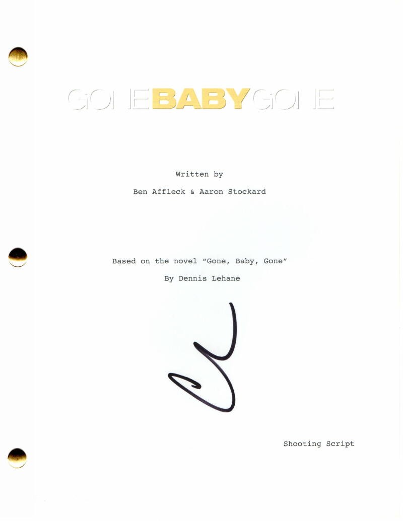 CASEY AFFLECK SIGNED AUTOGRAPH GONE BABY GONE FULL MOVIE SCRIPT - OCEAN ...