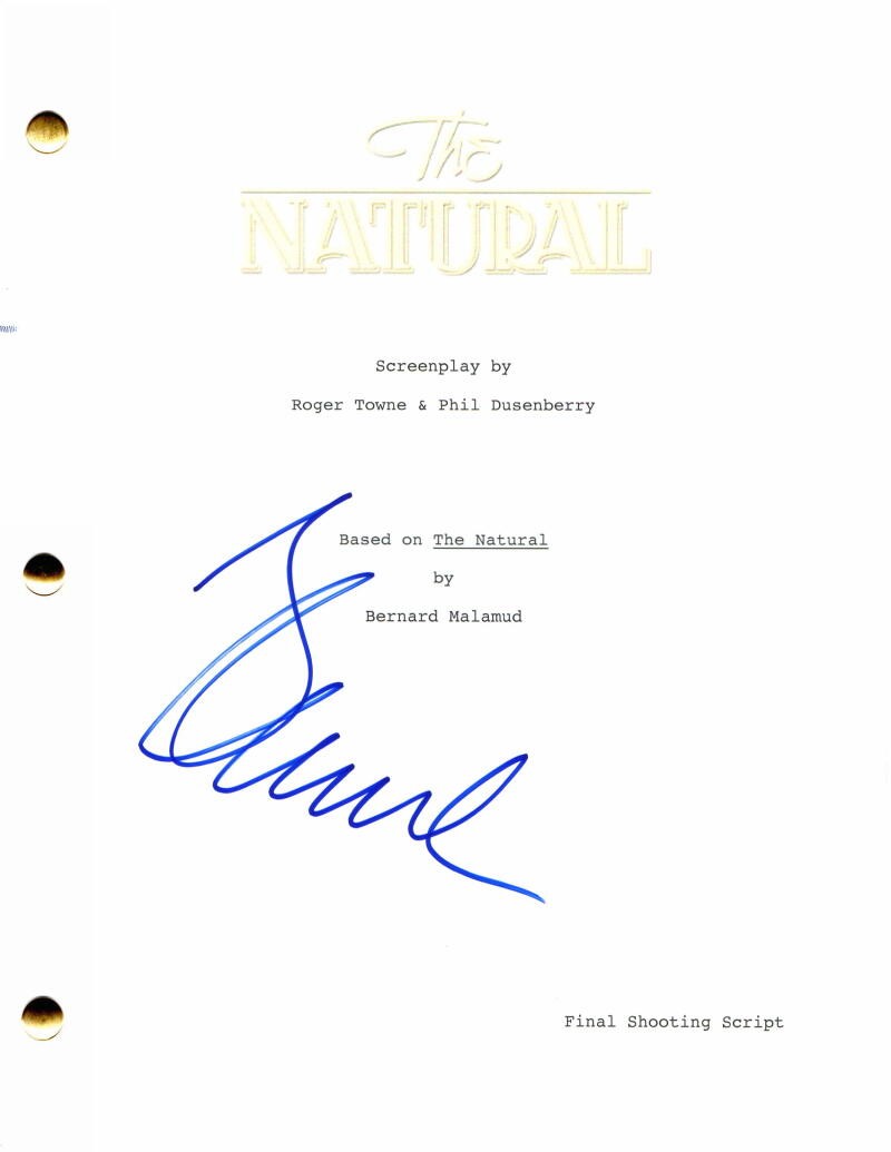GLENN CLOSE SIGNED AUTOGRAPH THE NATURAL FULL MOVIE SCRIPT - ROBERT ...