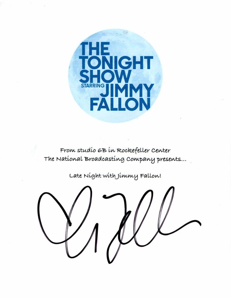 JIMMY FALLON SIGNED AUTOGRAPH LATE NIGHT JIMMY FALLON CUSTOM POSTER ...