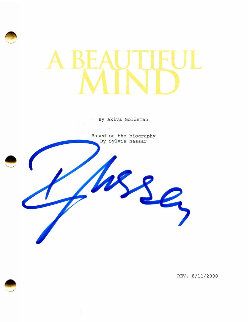 RUSSELL CROWE SIGNED AUTOGRAPH A BEAUTIFUL MIND FULL MOVIE SCRIPT ...