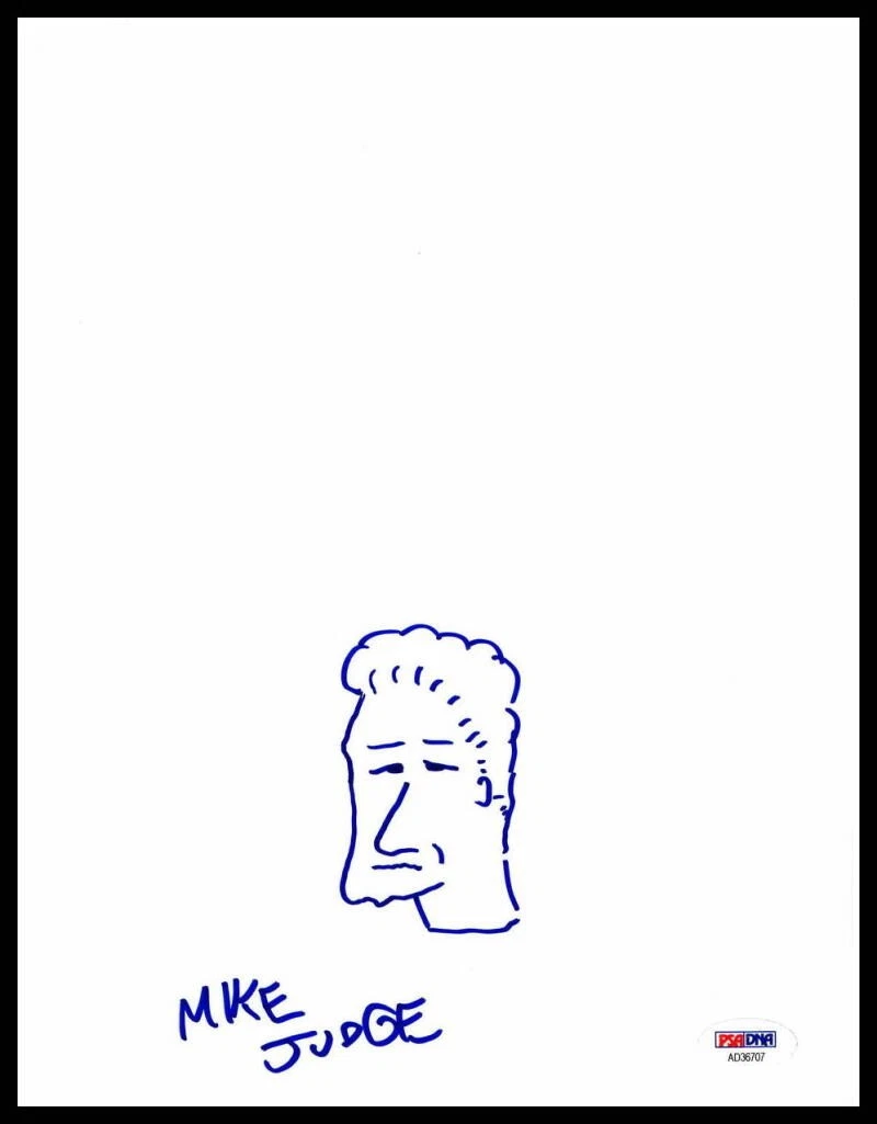 MIKE JUDGE SIGNED AUTOGRAPH HAND DRAWN 8x10 BOOMHAUER ORIGINAL ART ...