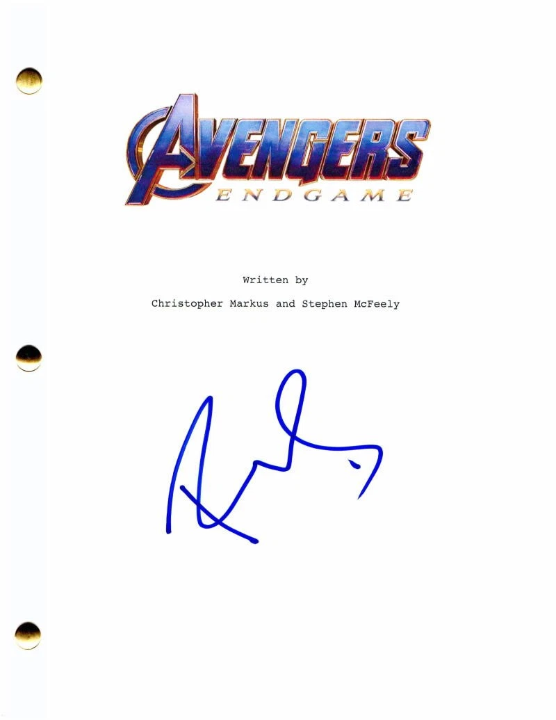 ROBERT DOWNEY JR SIGNED AUTOGRAPH AVENGERS ENDGAME FULL MOVIE SCRIPT ...