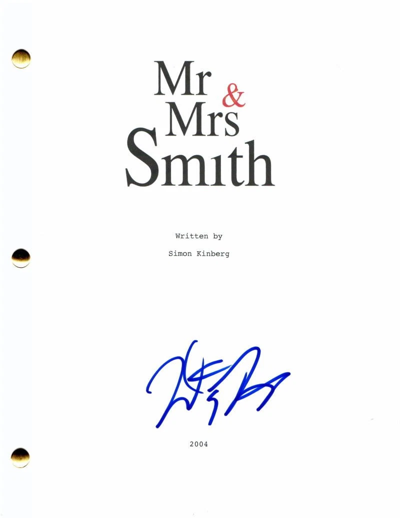DOUG LIMAN SIGNED AUTOGRAPH MR & MRS SMITH MOVIE SCRIPT ANGELINA JOLIE ...