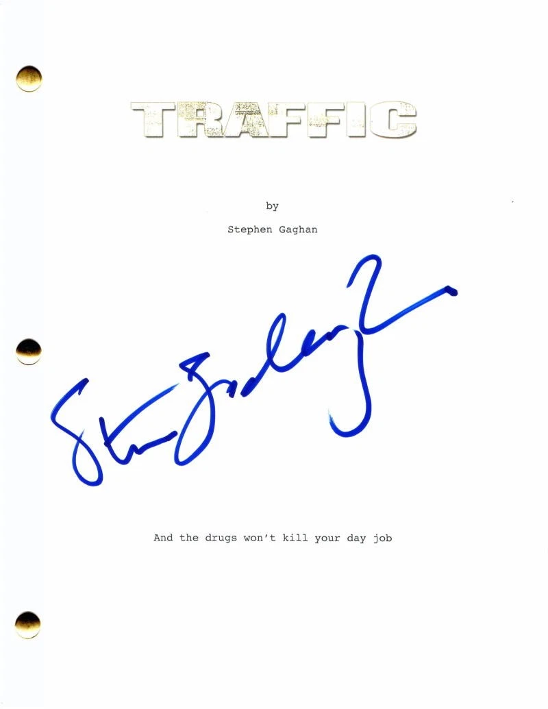 STEVEN SODERBERGH SIGNED AUTOGRAPH TRAFFIC FULL MOVIE SCRIPT - BENICIO ...